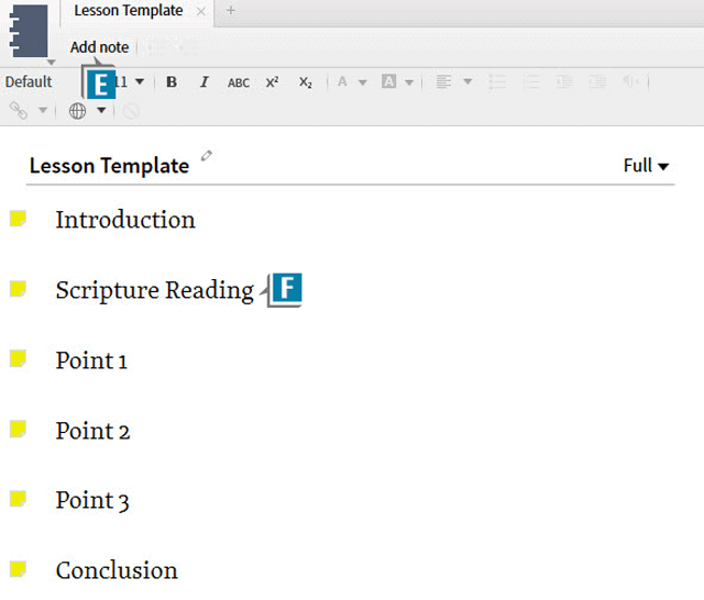 How to Create a Lesson Template for Logos' Sermon Editor