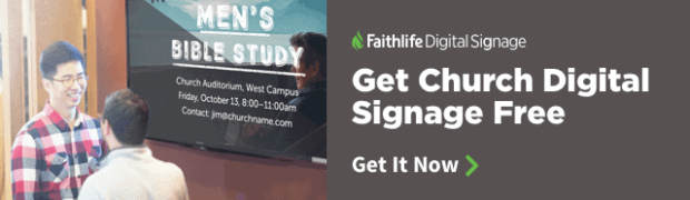 Start Using Church Digital Signage for Free