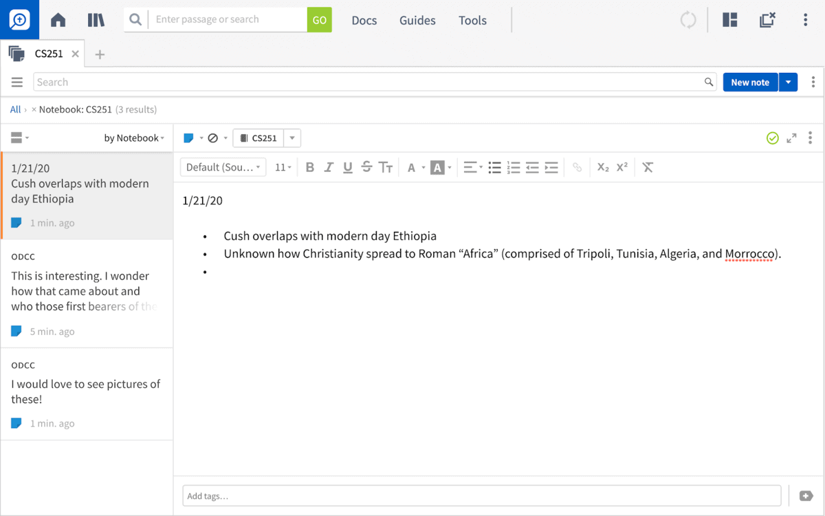 Secrets to Using Logos for Class Notes, from a Seminary Grad
