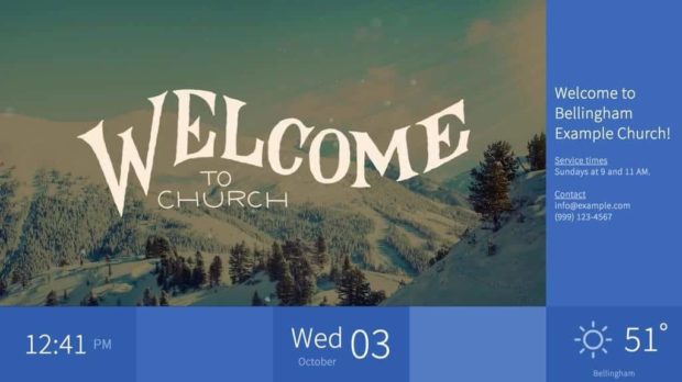 Display Church Announcements with Digital Signage
