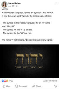 The Secret Meaning of YHWH