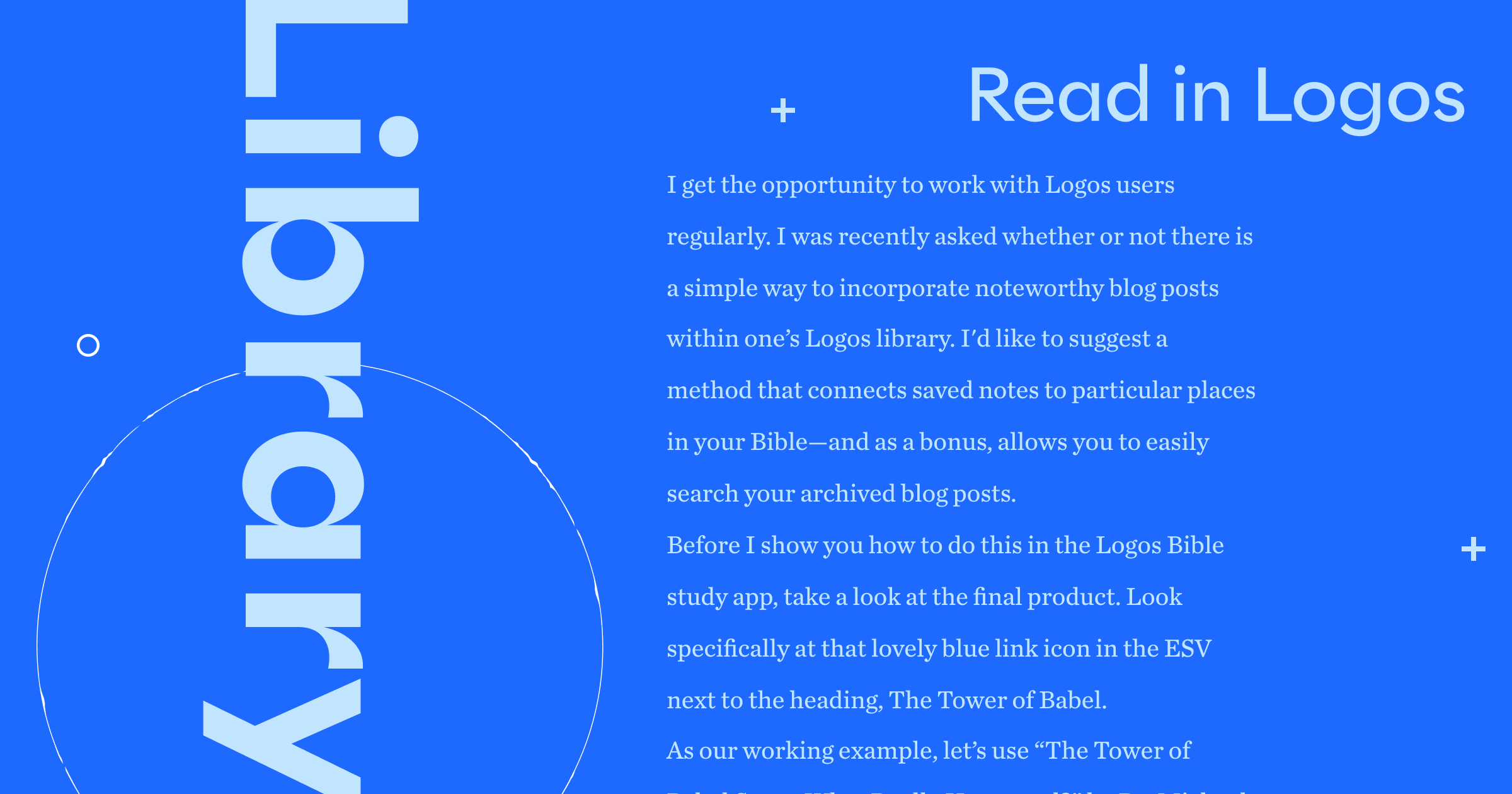 How to Add a Blog Post to Your Logos Library